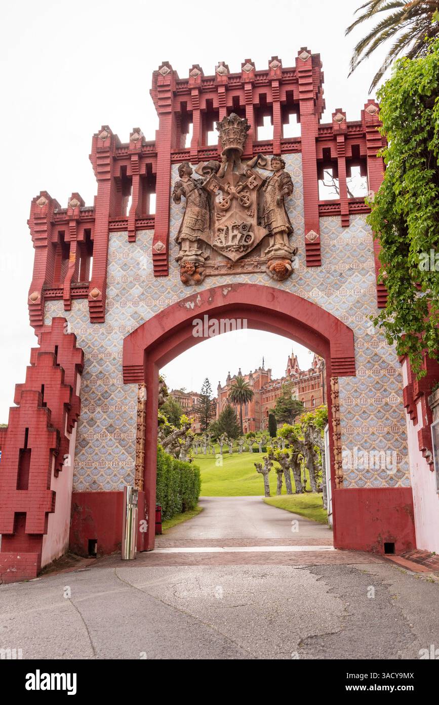 The famous Portalada gate at the Comillas Foundation, International ...