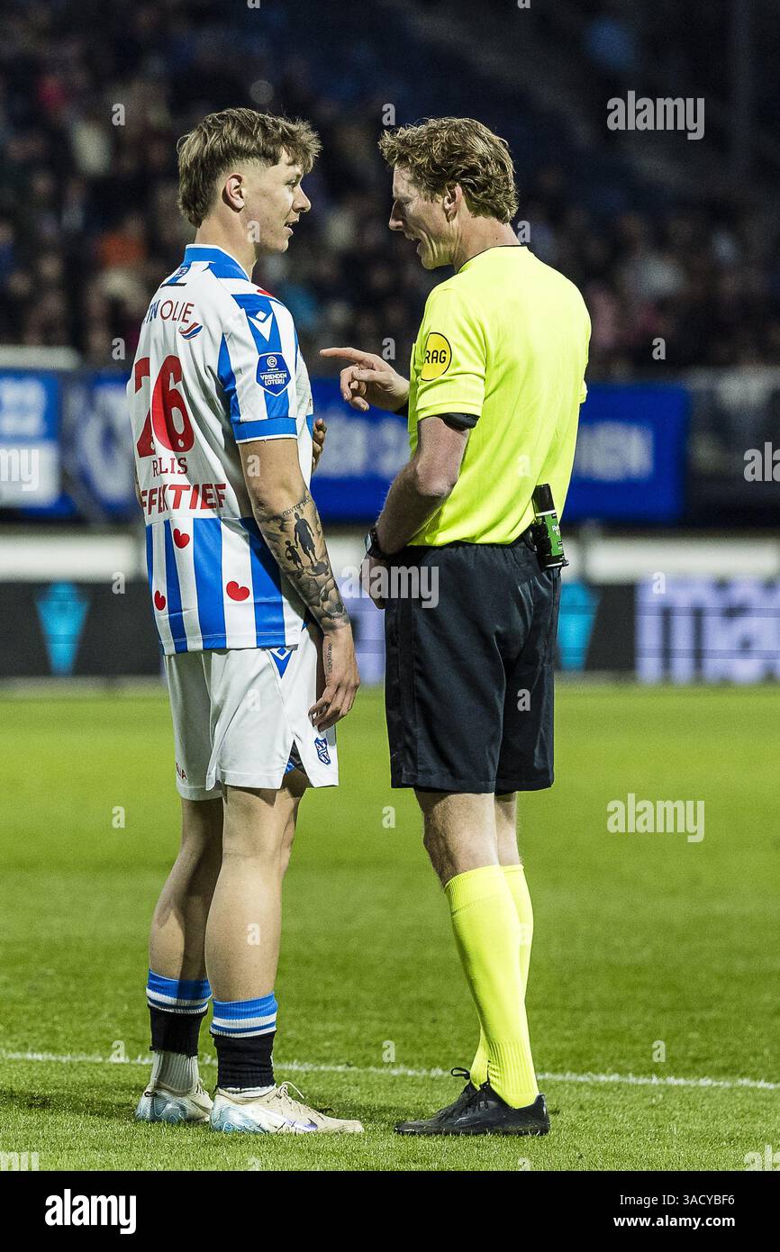 Heerenveen, Netherlands. 04th Apr, 2025. HEERENVEEN, 04-04-2025, Abe Lenstra stadium, season ...