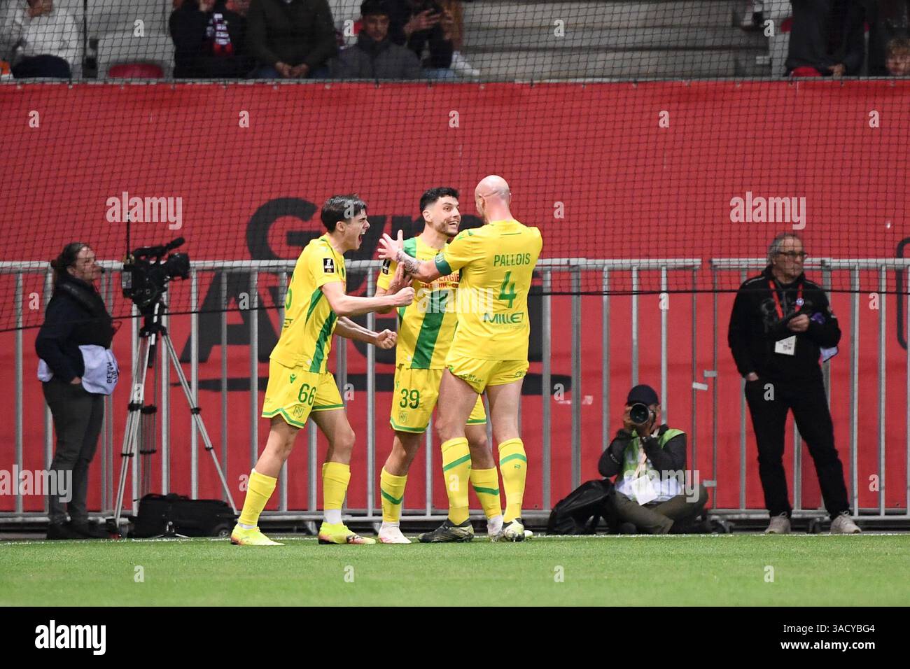 66 Louis LEROUX (fcn) - 39 Matthis ABLINE (fcn) during the Ligue 1 ...