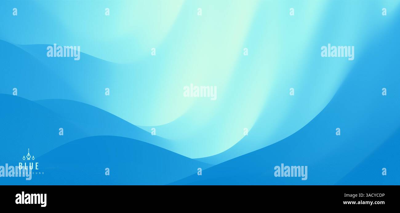 Blue abstract ocean seascape. Sea surface. Realistic landscape with ...