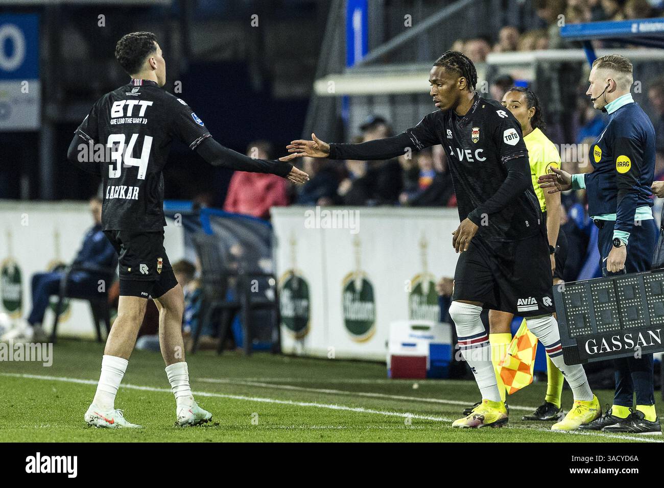 Heerenveen, Netherlands. 04th Apr, 2025. HEERENVEEN, 04-04-2025, Abe Lenstra stadium, season ...