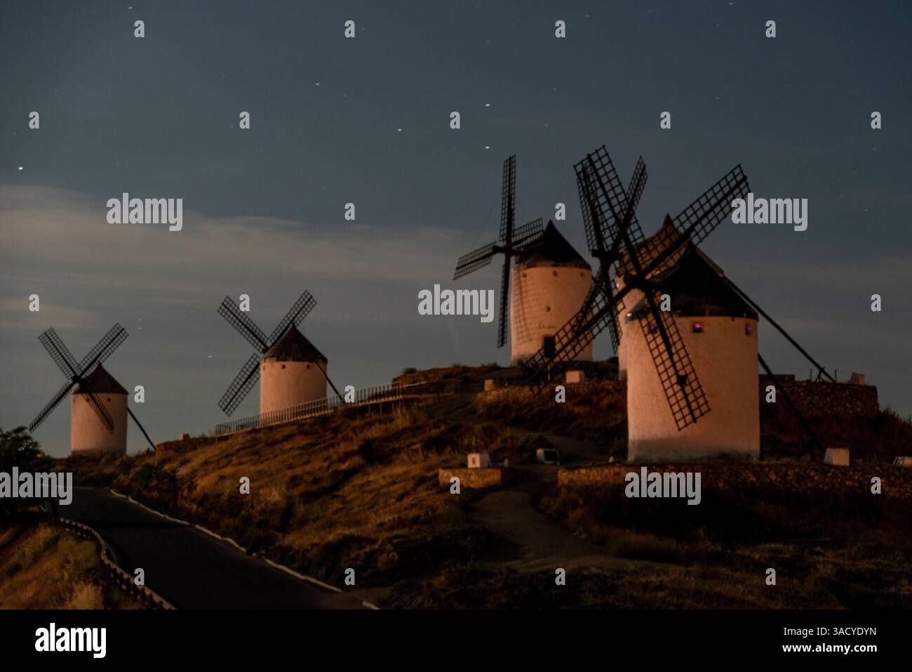 Showcasing historic architecture illuminated by moonlight hi-res stock ...