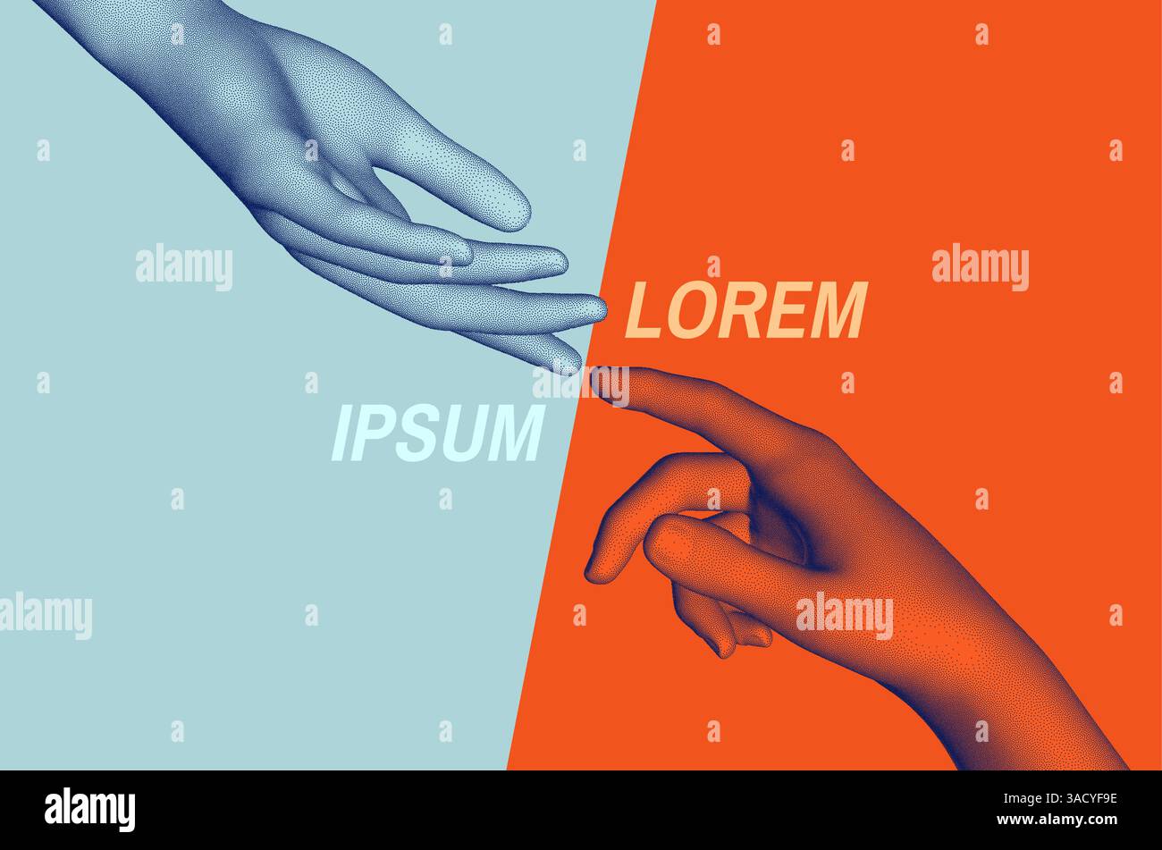 3d illustration two symbolic Stock Vector Images - Alamy
