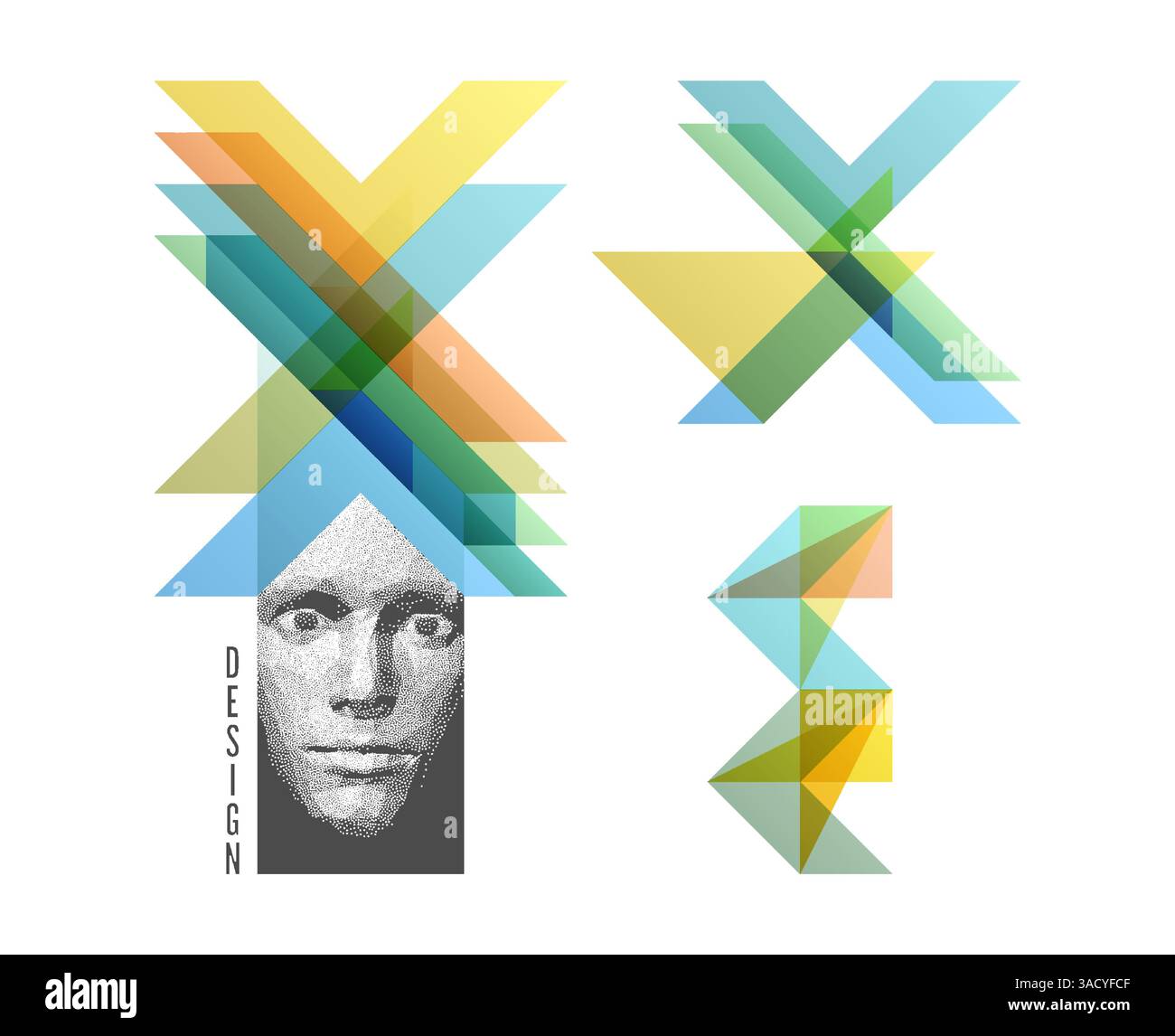 Machine learning. Futuristic artificial intelligence concept. Art composition with geometric ...