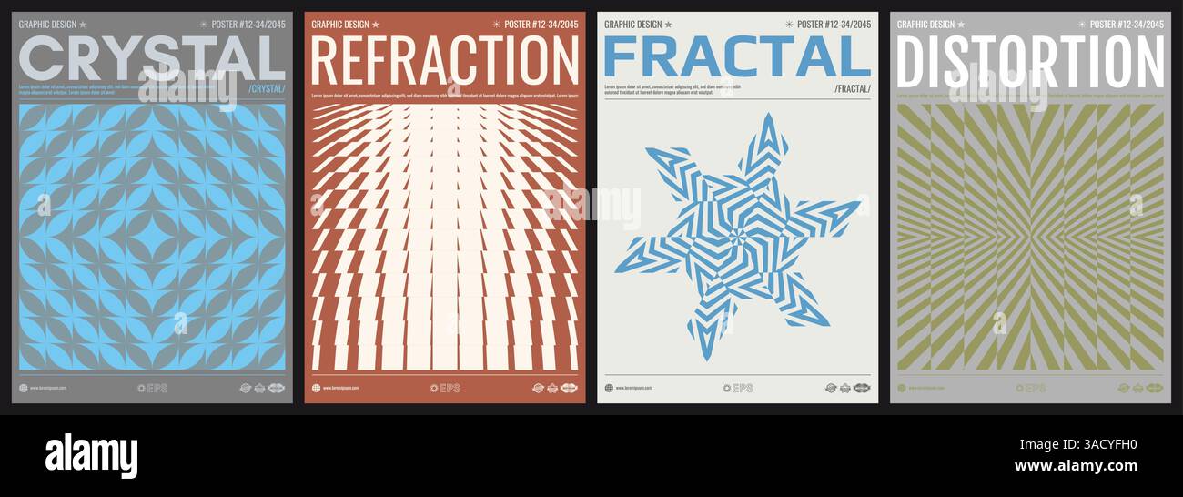 Striped shape with optical illusion effect. Dynamic pattern with space ...