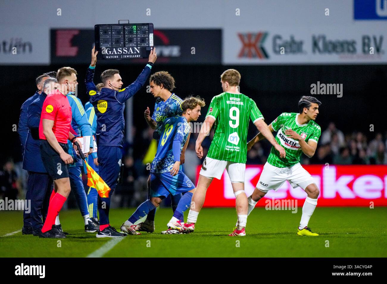 DORDRECHT , 04-04-2025 , M-Scores stadium , Season 2024 / 2025 ...