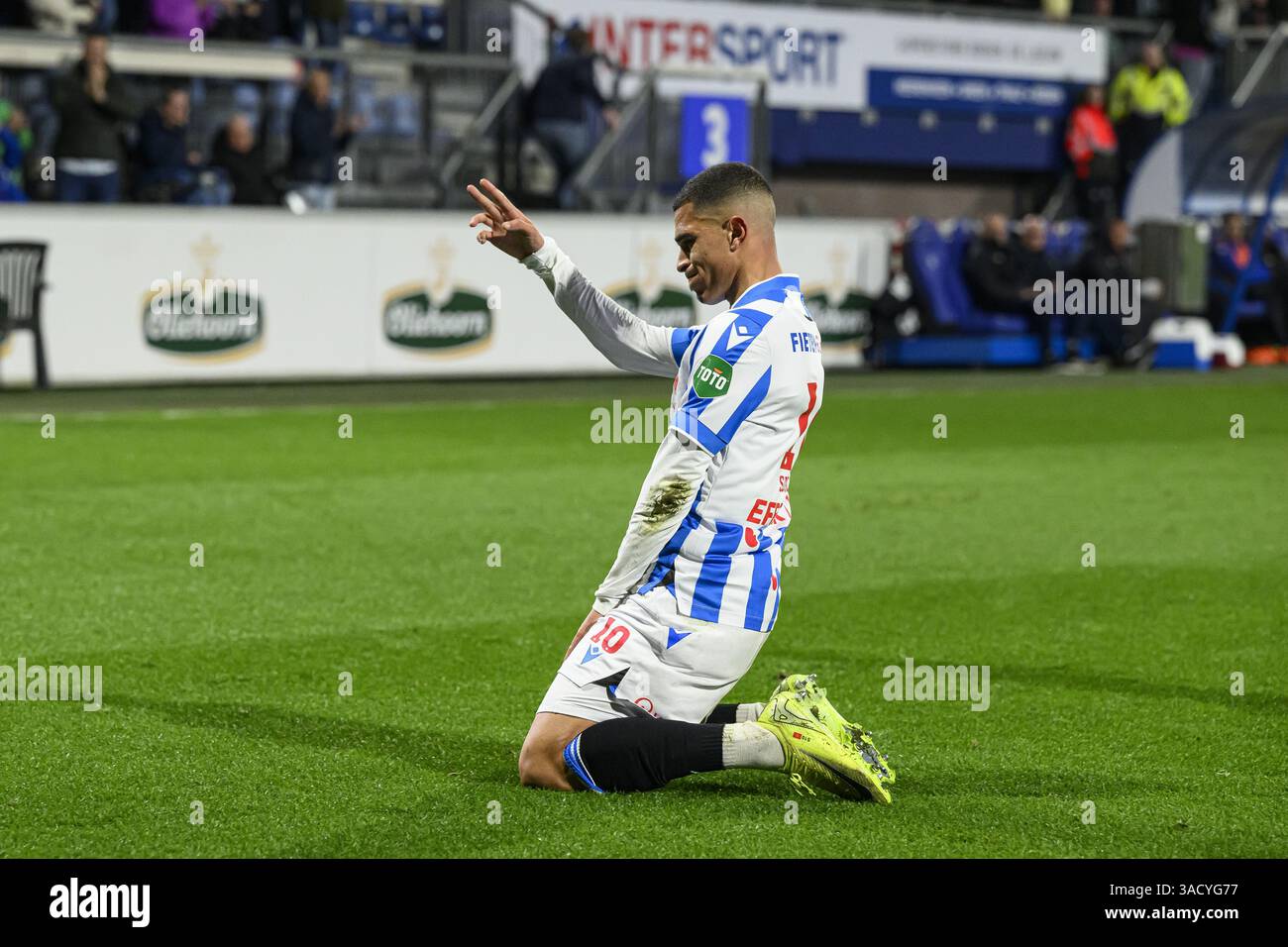 HEERENVEEN - Ilias Sebaoui of SC Heerenveen celebrates 3-0 during the ...