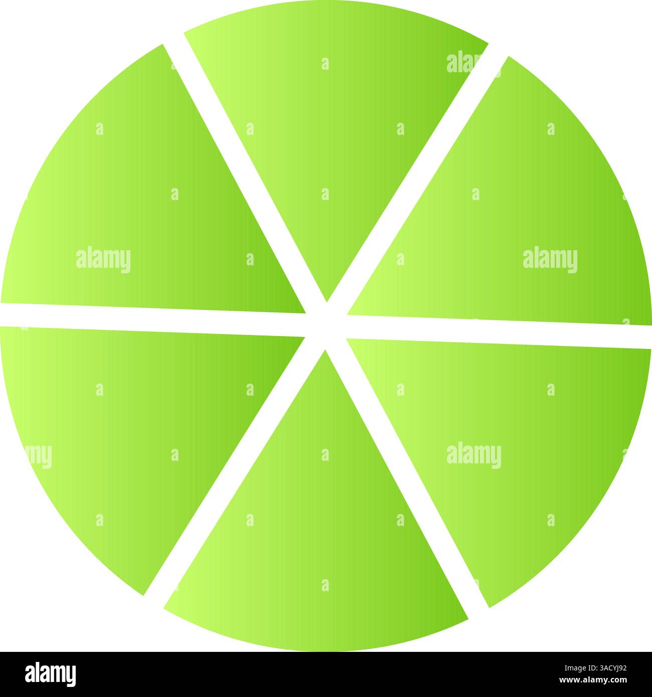 green 3D pie chart infographic, percentage donut diagram with divided ...