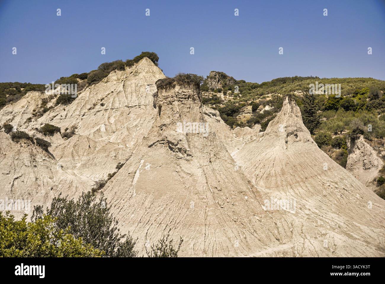 natural landscape formed by rainwater erosion depicting the earth ...