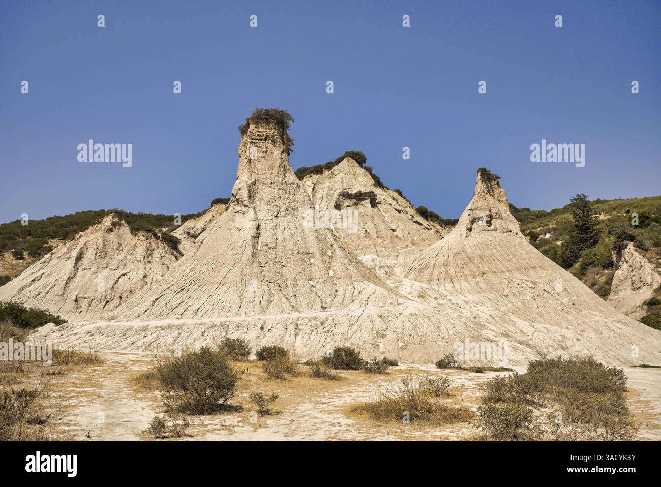 natural landscape formed by rainwater erosion depicting the earth ...