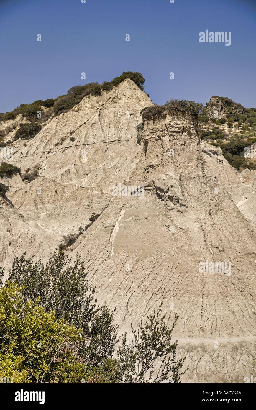 natural landscape formed by rainwater erosion depicting the earth ...