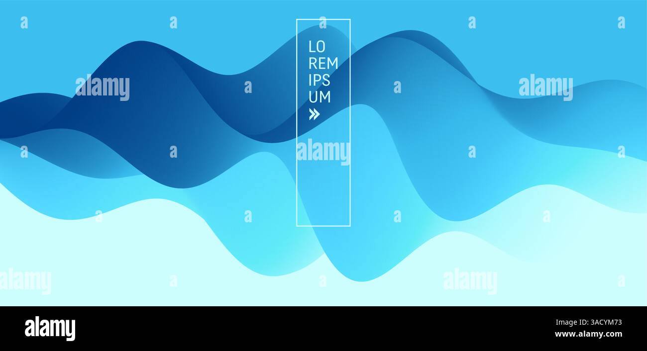 Blue abstract ocean seascape. Sea surface. Realistic landscape with ...