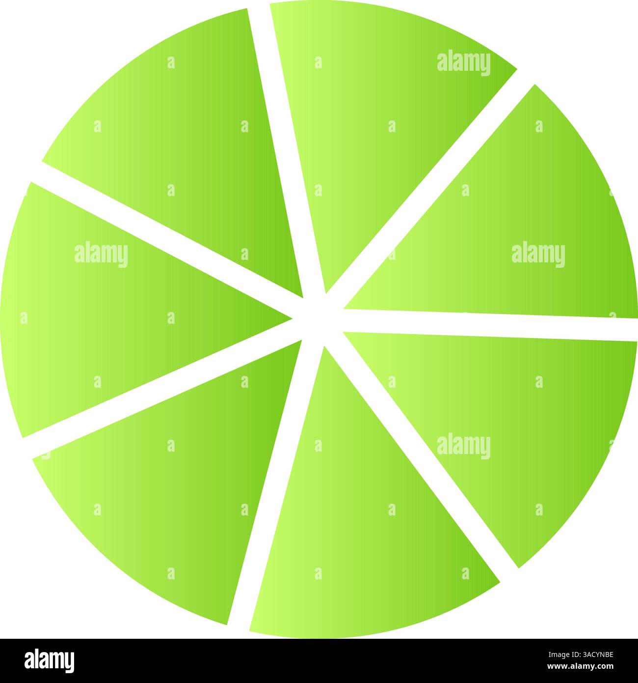 green 3D pie chart infographic, percentage donut diagram with divided ...