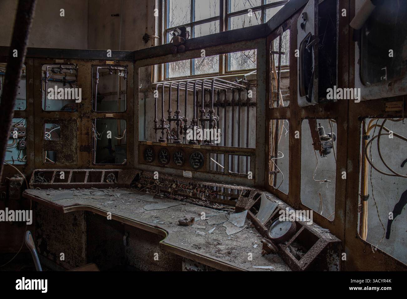 Old abandoned paper factory, historic and typical factory building as a ...