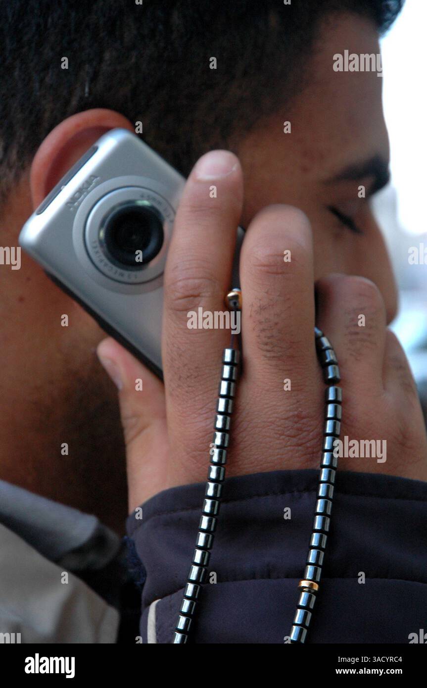 Jan 23, 2006; Jerusalem, Palestine; A Palestinian man with worry beads ...