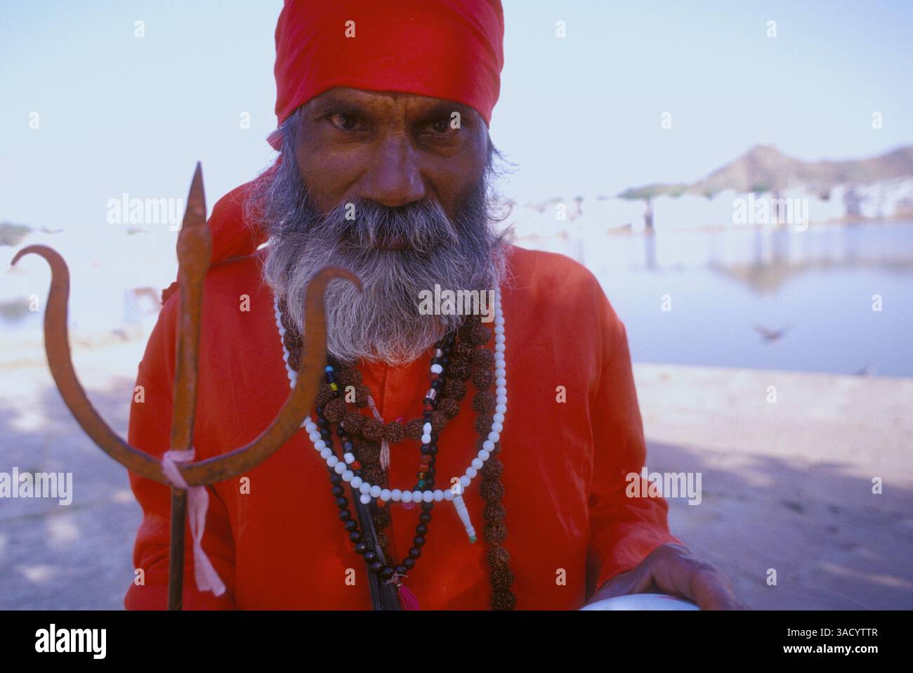 Nov 13, 2000; Pushkar, INDIA; A follower of the Hindu God Shiva, who ...