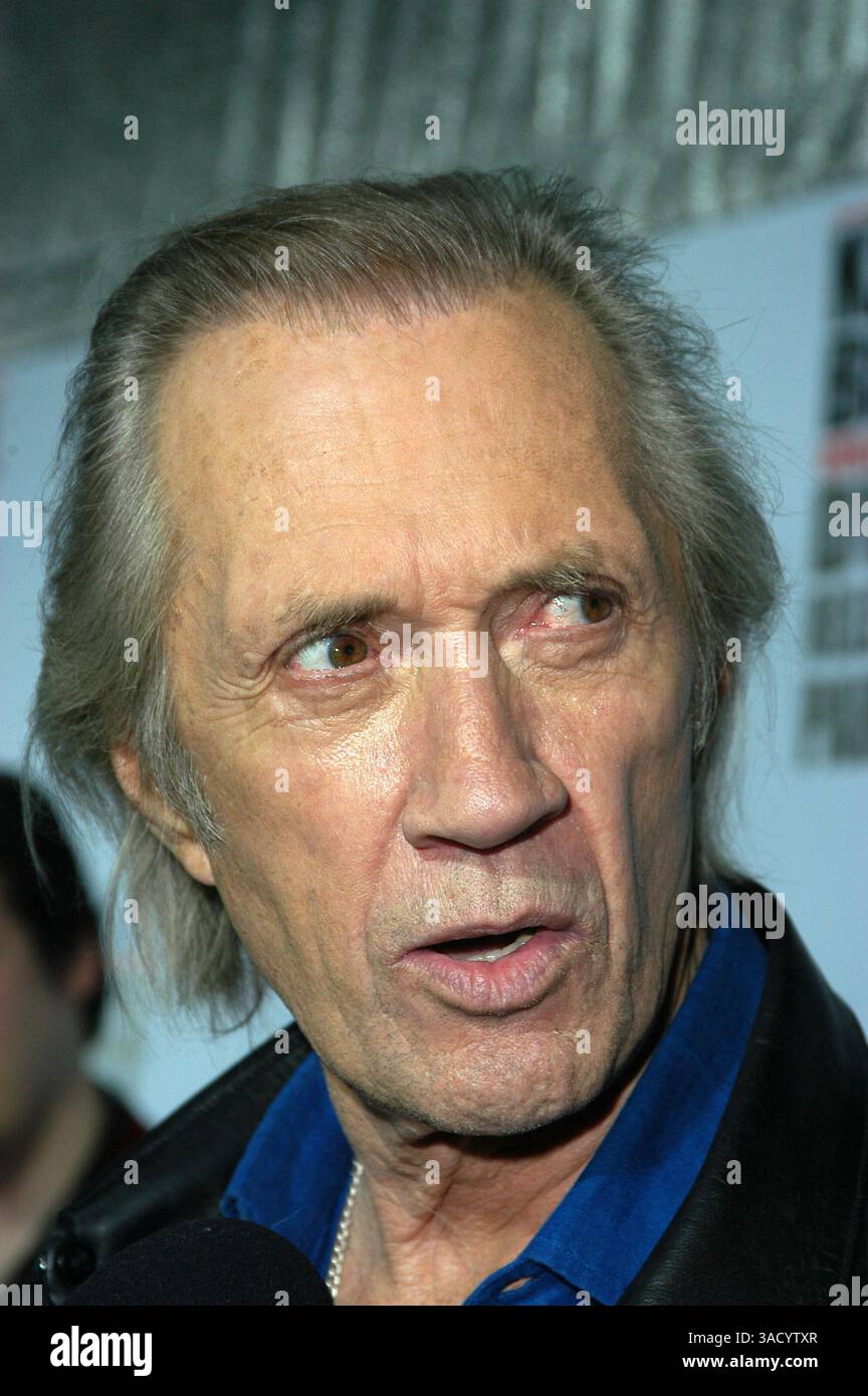Apr 13, 2004; Hollywood, CA, USA; DAVID CARRADINE at the 'Kill Bill Vol.1' DVD Release Party ...