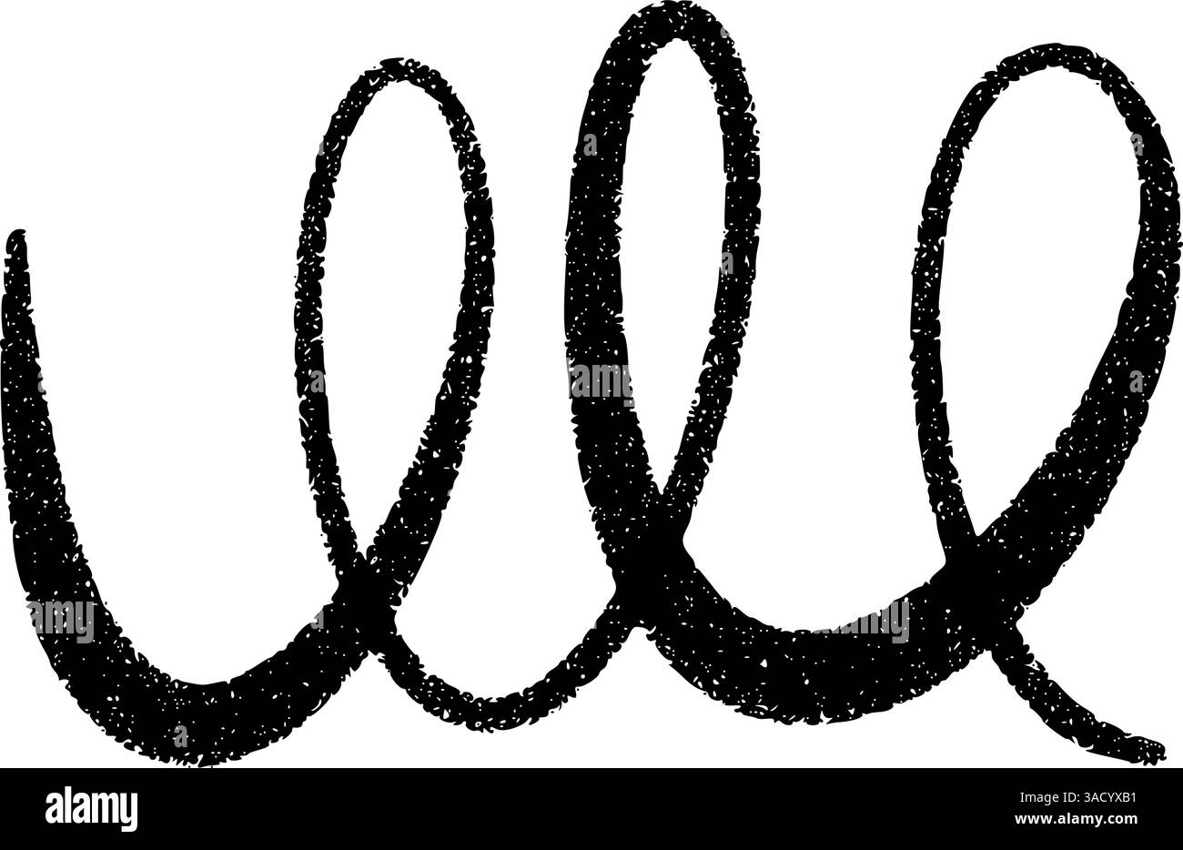 Flexible coil spring spiral. Thin wire curves in bouncing zigzag shapes ...