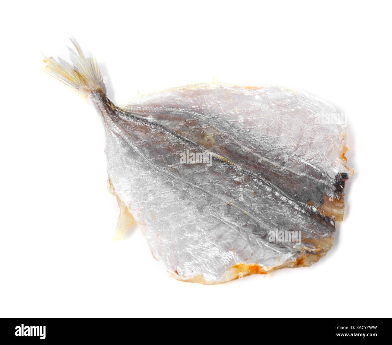 Dried cod fish fillet isolated on white Stock Photo - Alamy