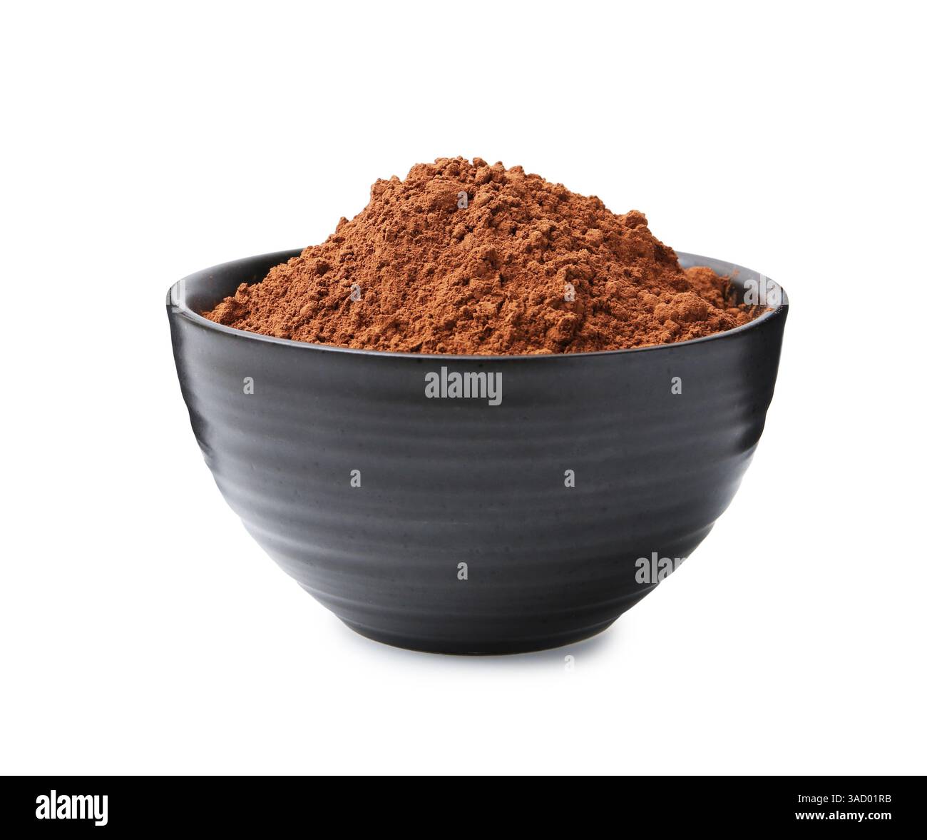 Superfood. Cacao powder in bowl isolated on white Stock Photo - Alamy