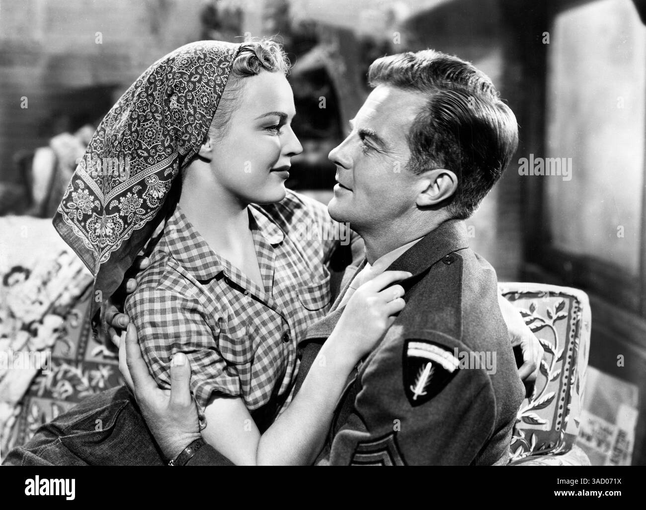 June Haver, William Lundigan, on-set of the film, "Love Nest", 20th ...