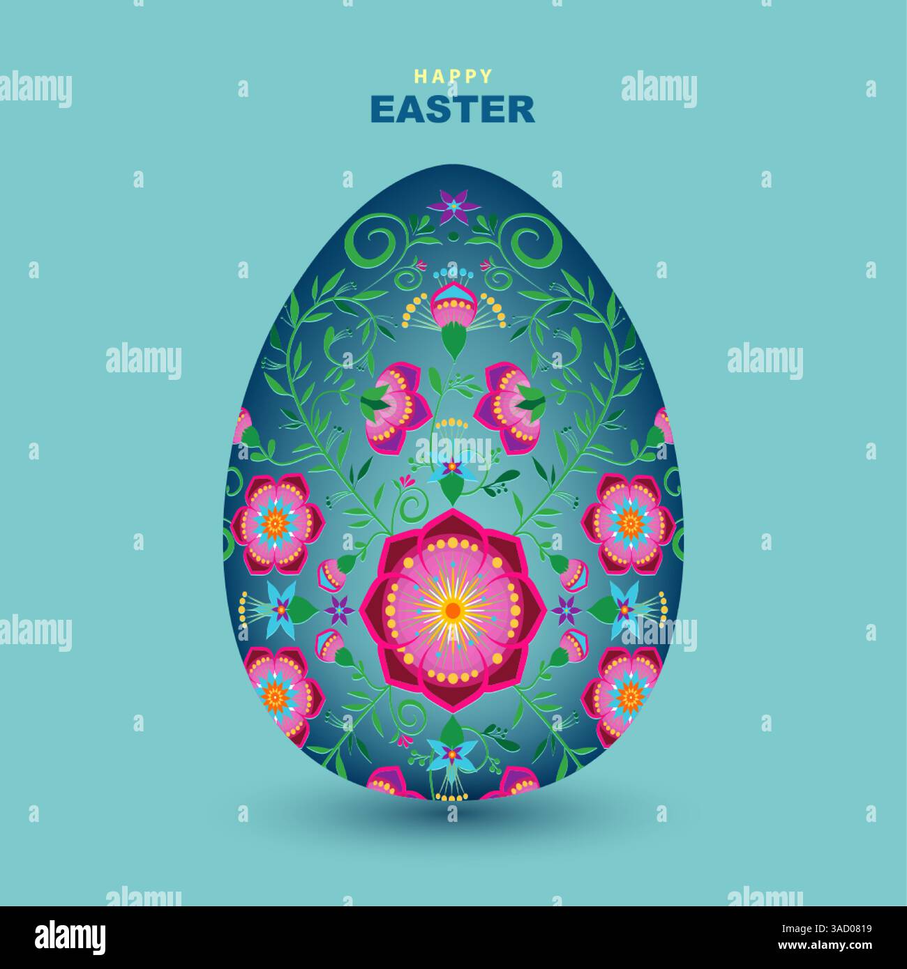 Elegant floral embroidery Stock Vector Images - Alamy