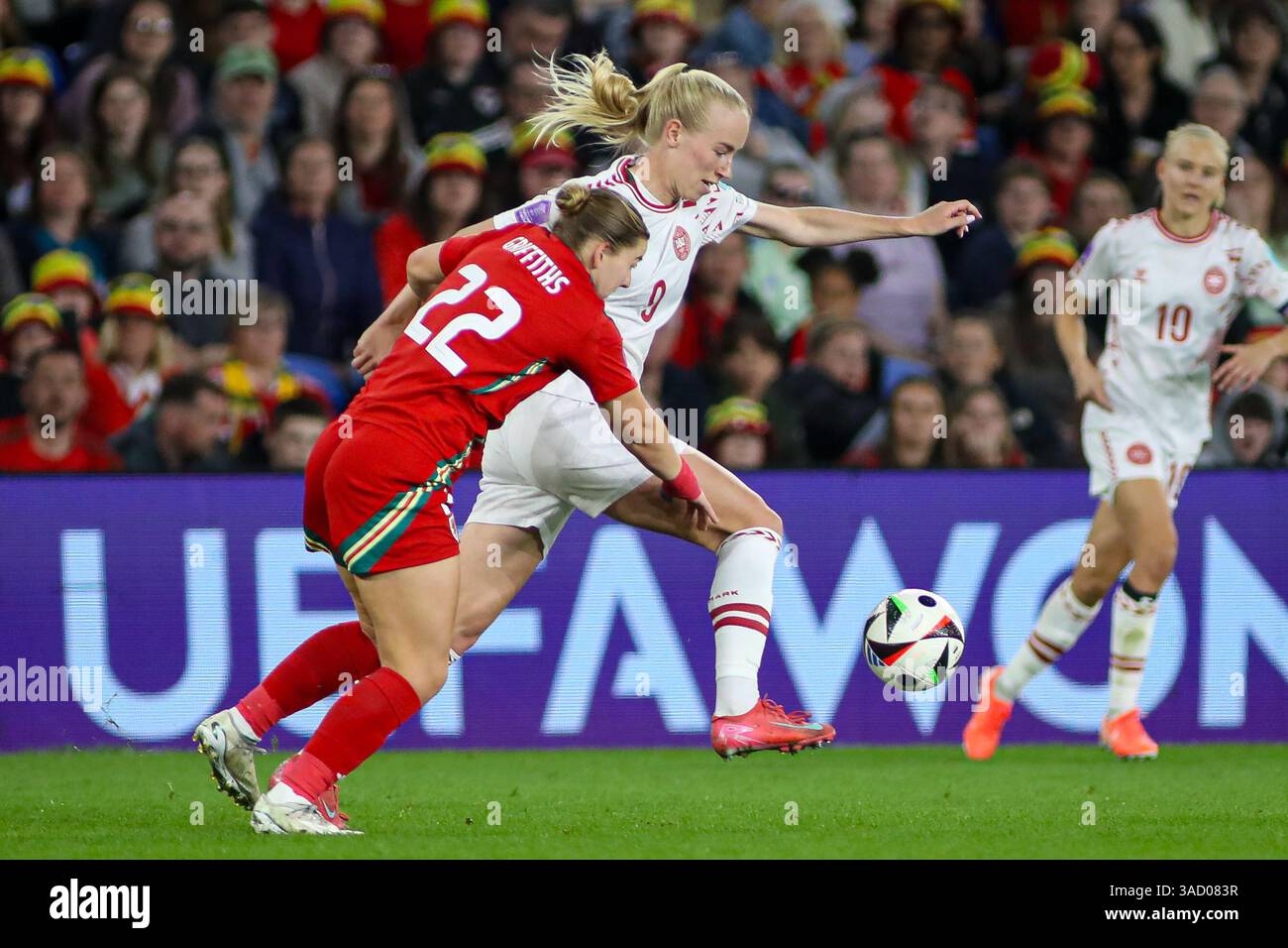 Cardiff, Wales, UK. 4th April, 2025. Amalie Vangsgaard of Denmark under ...