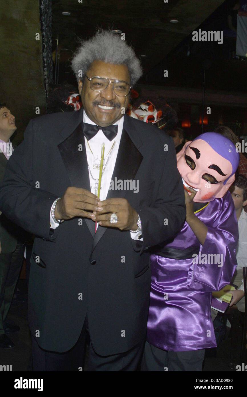 May 12, 2001; New York, NY, USA; Legendary promoter DON KING holds a ...