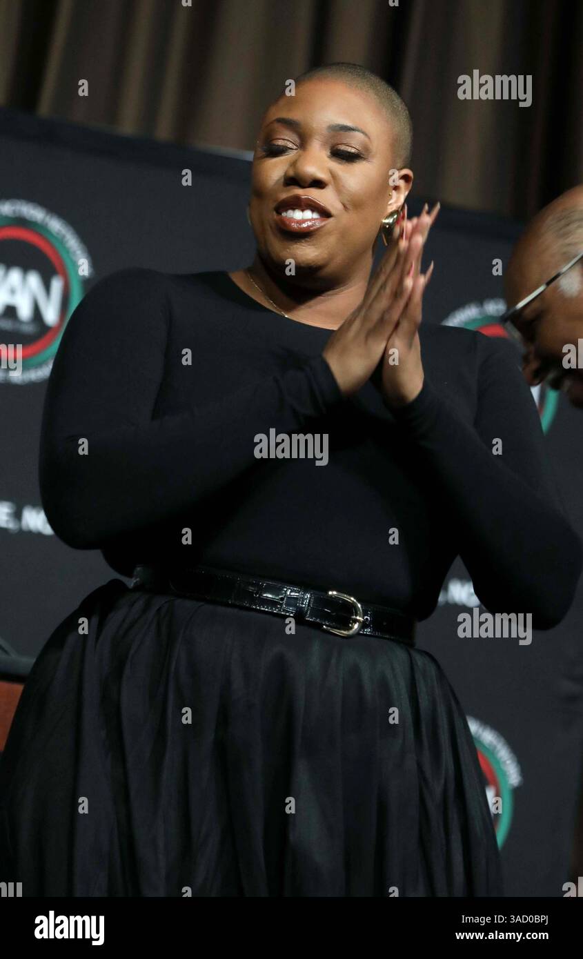 New York, New York, USA. 3rd Apr, 2025. Co-host of MSNBC's ""˜The ...