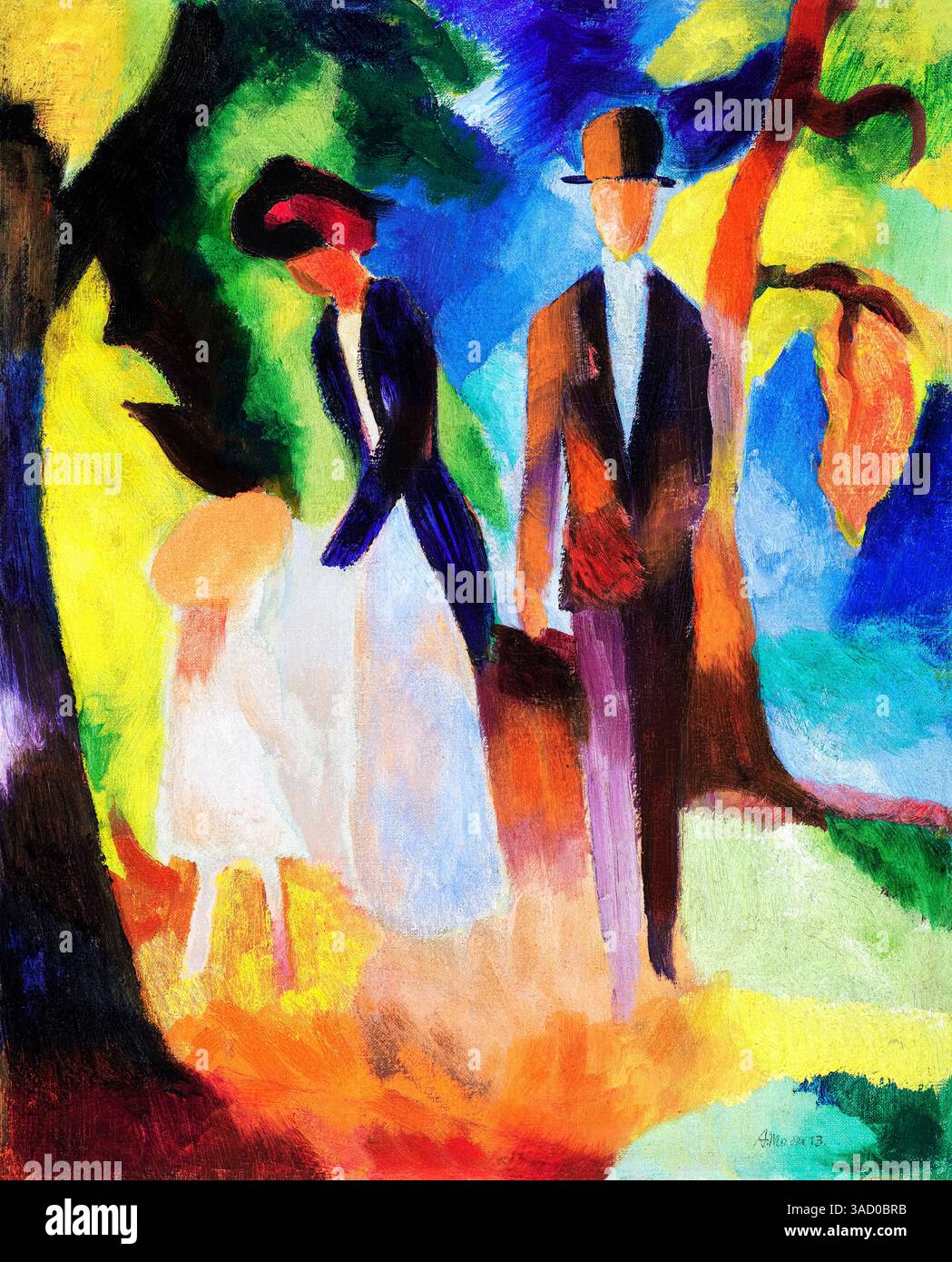 People by a Blue Lake (1913) by August Macke – Colorful Expressionist ...