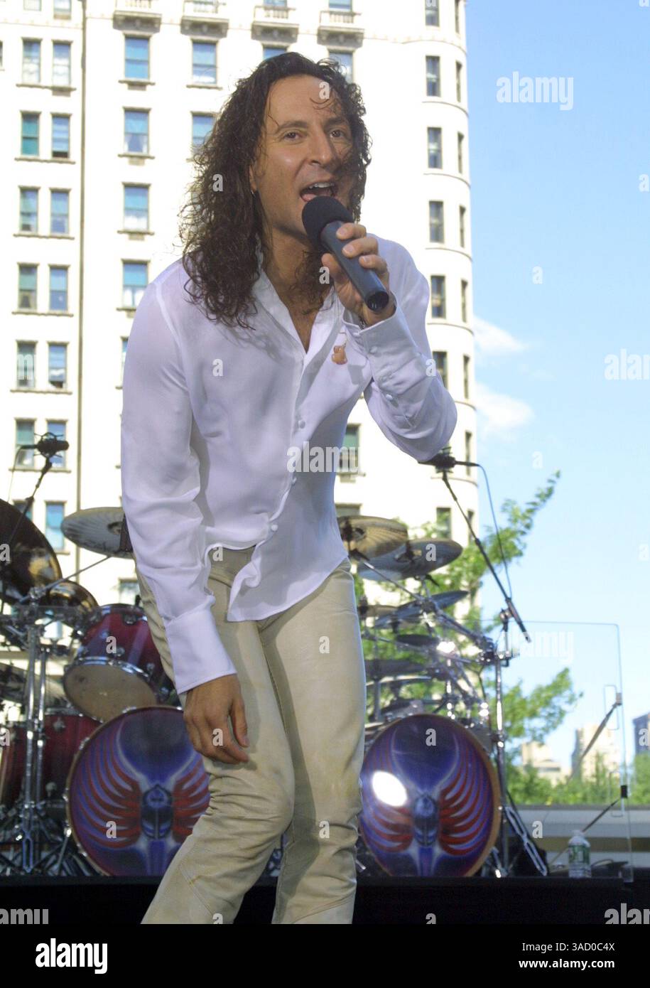 Jul 02, 2001; New York, NY, USA; New lead singer STEVE AUGERI from the ...