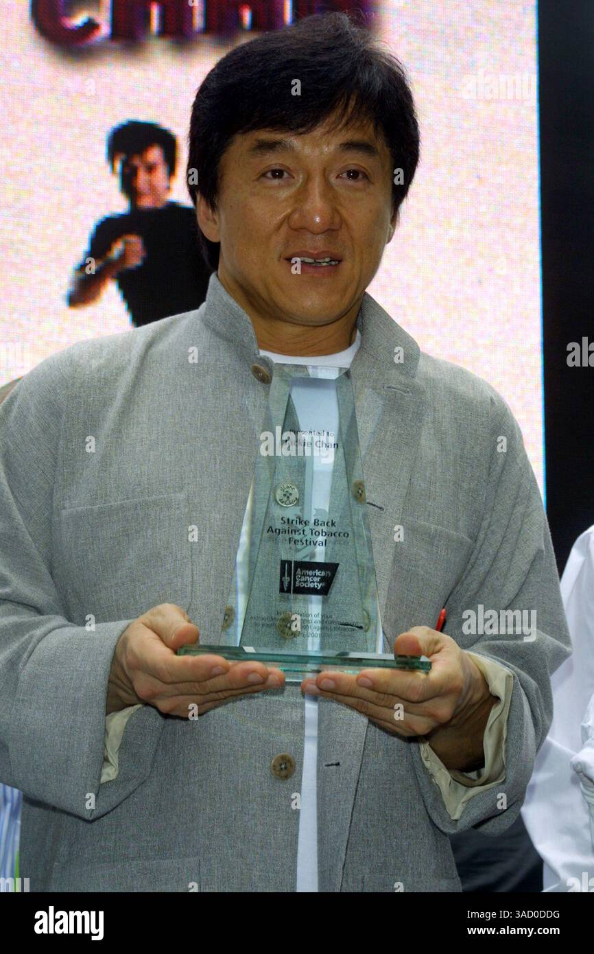 Jul 25, 2001; New York, NY, USA; Actor/Martial Arts Hero JACKIE CHAN ...