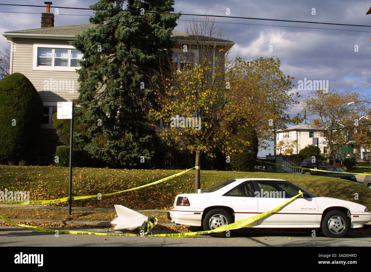 Nov 12, 2001; Queens, NY, USA; A piece of the wreckage of American ...