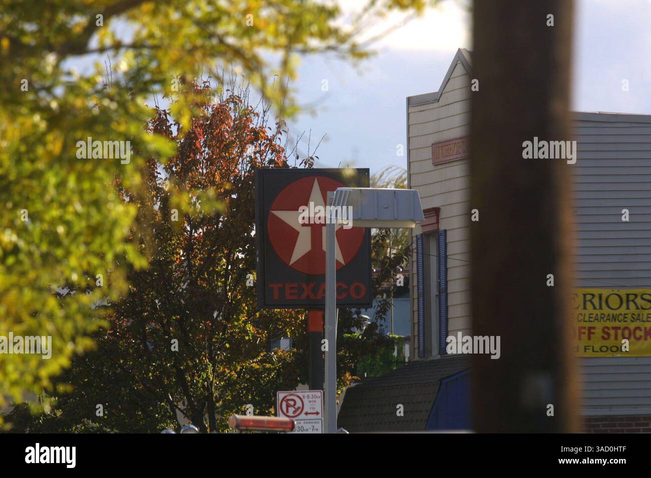 Nov 12, 2001; Queens, NY, USA; A view of the Texaco gas station where ...