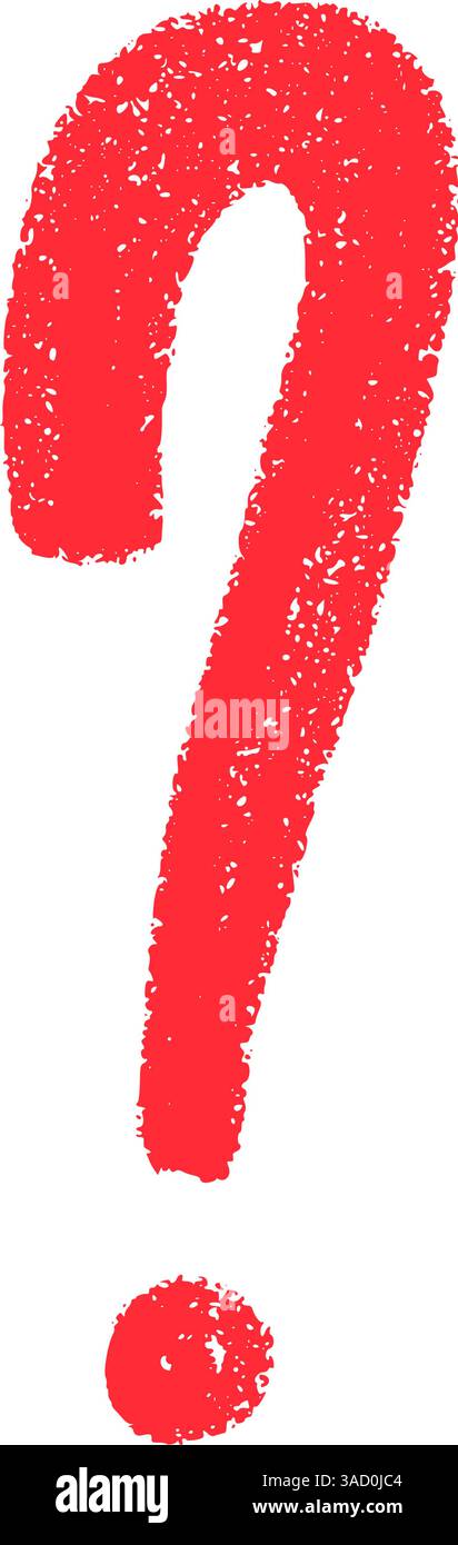 Hand-drawn question mark icon with sketch-style details. Curious doodle ...