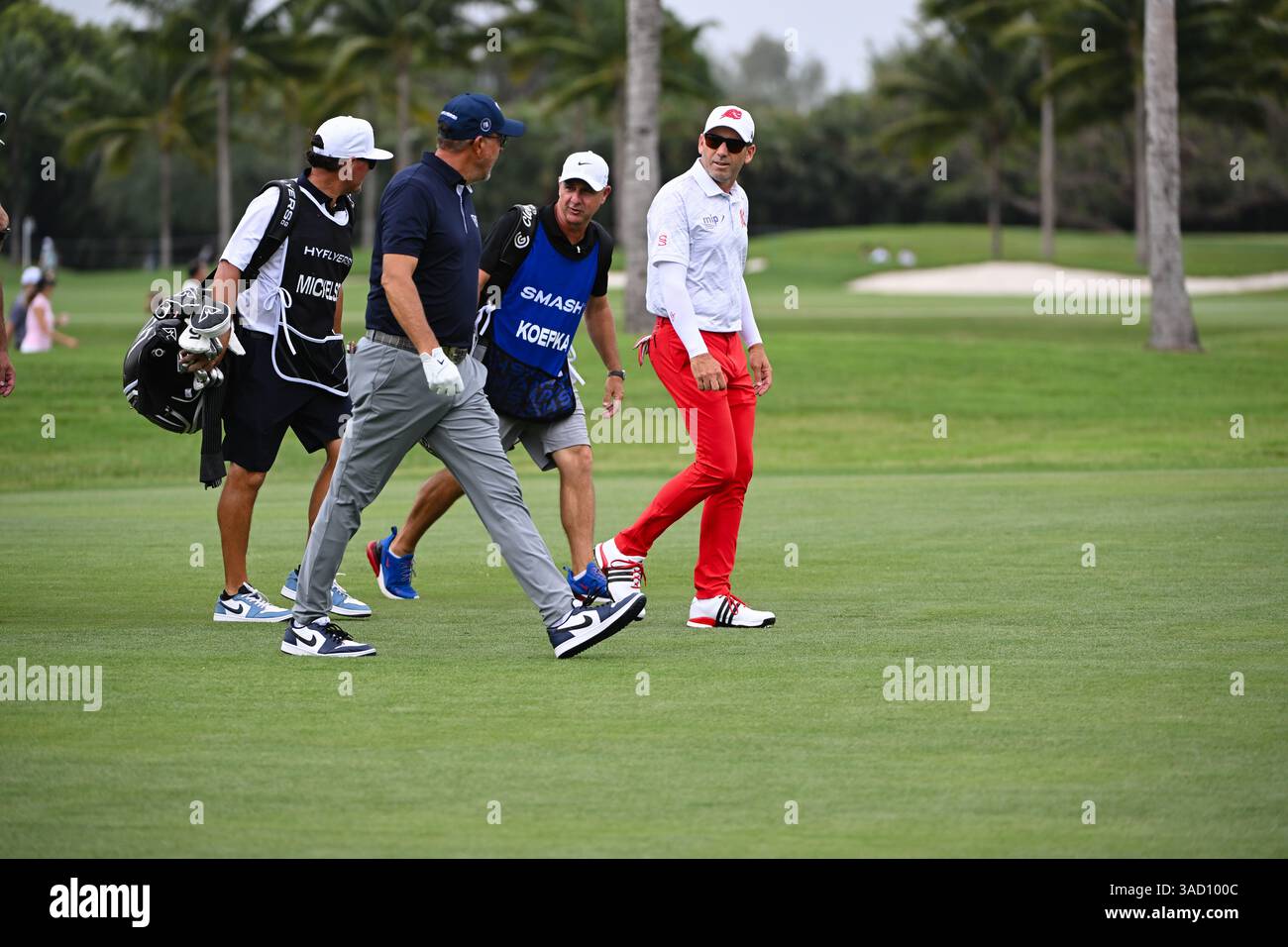 Sergio Garcia, Captain of the Fireballs GC and Phil Mickelson, Captain ...