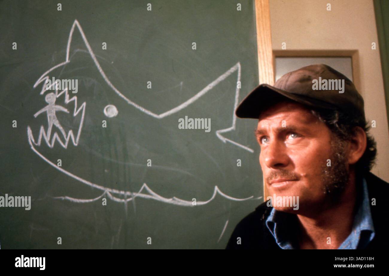 Studio released publicity film still from "Jaws" Robert Shaw 1975 Universal Pictures File ...