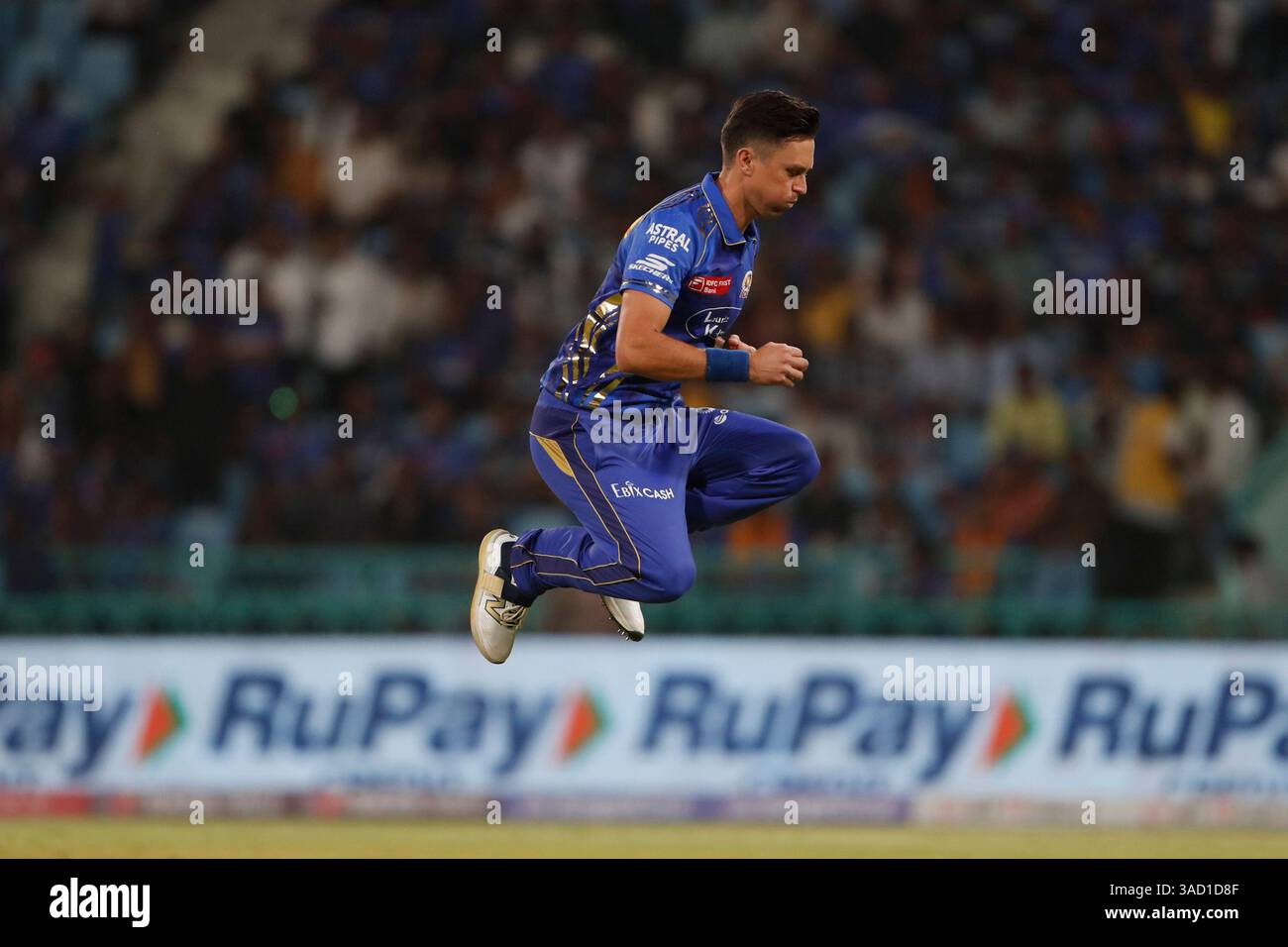LUCKNOW, INDIA - APRIL 4: Trent Boult of Mumbai Indians during the 2025 ...
