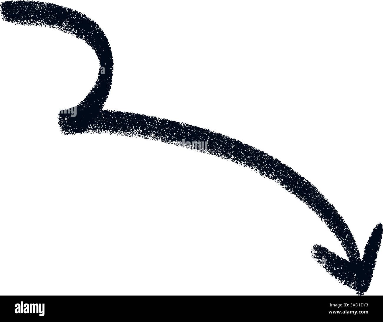 Doodle emphasis arrow icon. Design quirky twist zigzag line, spring ...