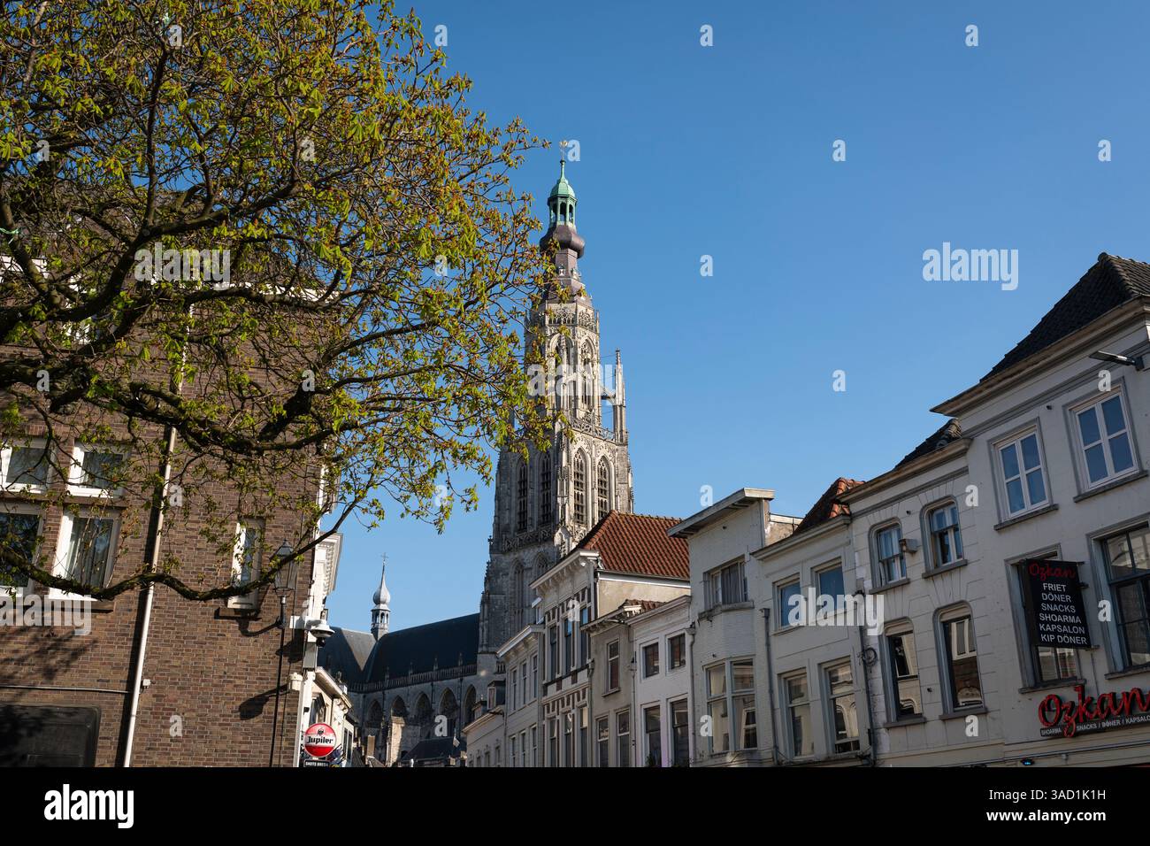 View on the protestant big church in the inner city of Breda ...
