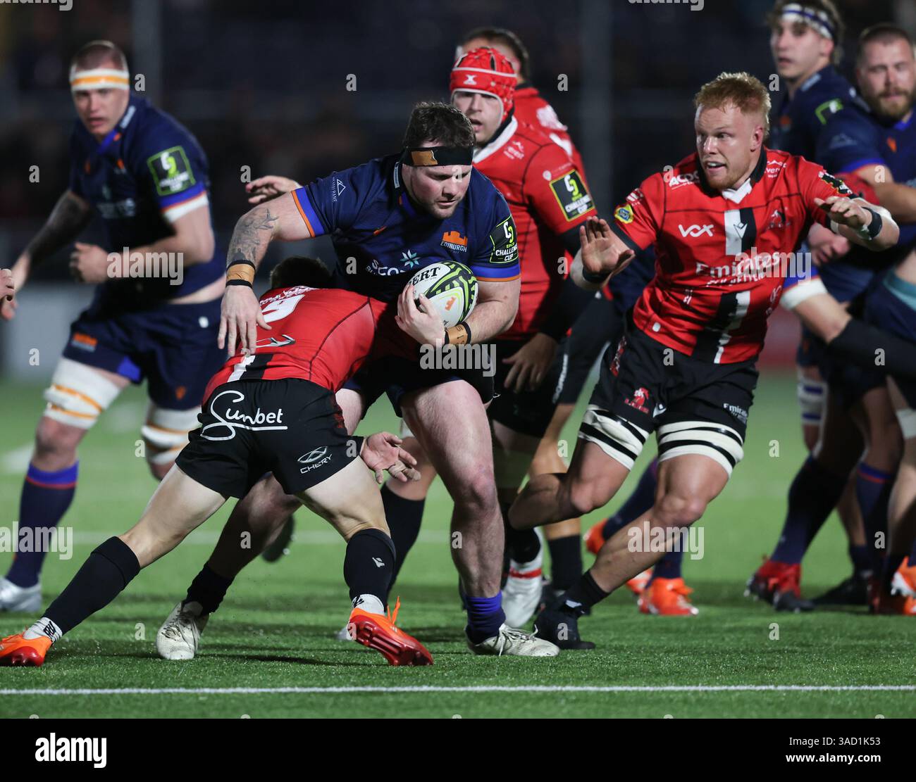 Edinburgh's Ewan Ashman in action during the EPCR Challenge Cup match ...