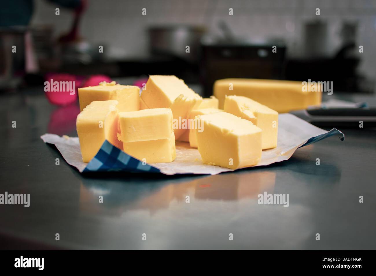 Perfectly Portioned Butter Cubes Ready for Culinary Creations in a ...