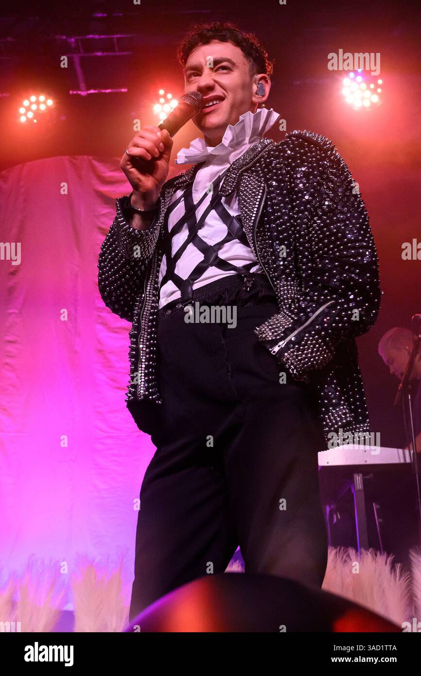 Glasgow, UK. 03rd Apr, 2025. Olly Alexander seen performing live at The ...