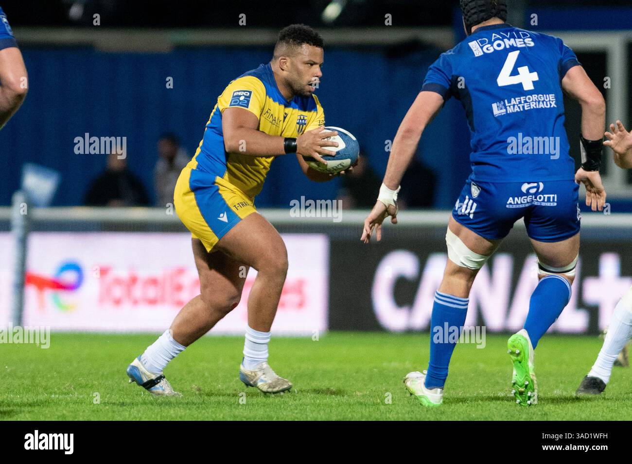 Colomiers, France. 04th Apr, 2025. Aitor Kitutu of Nevers during the ...