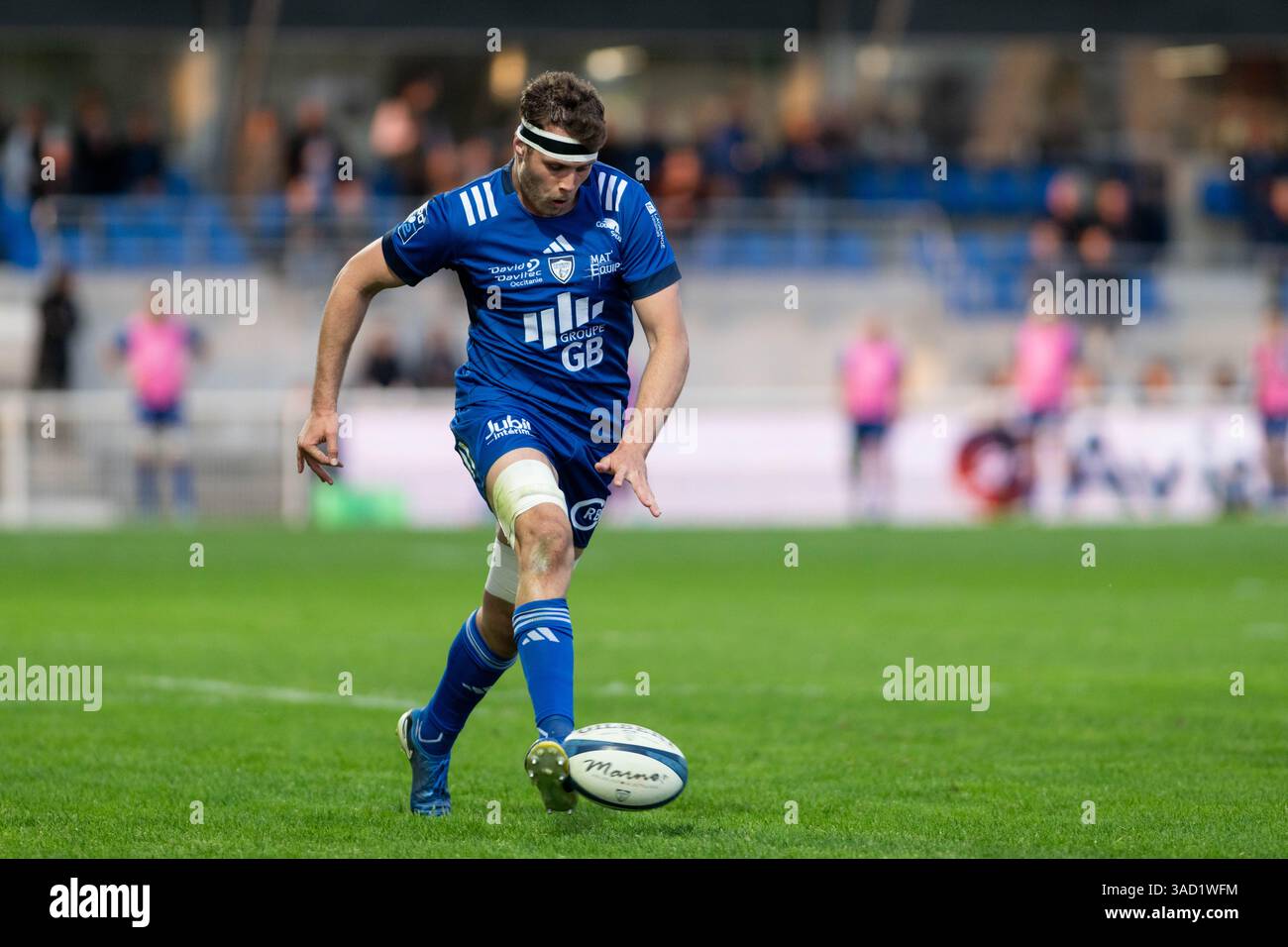 Gregoire Bazin of Colomiers during the French championship Pro D2 rugby ...
