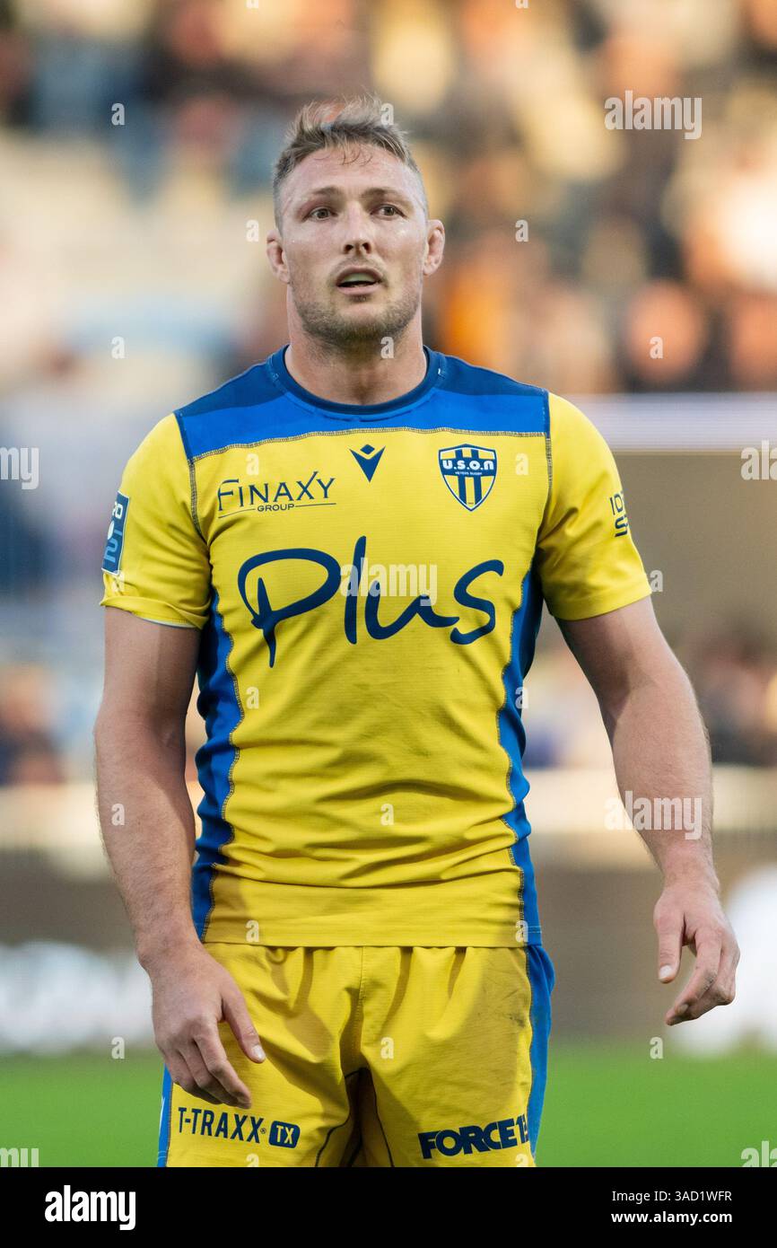 Colomiers, France. 04th Apr, 2025. Jason Fraser of Nevers during the ...