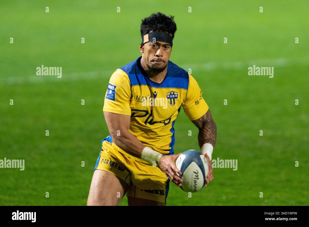 Colomiers, France. 04th Apr, 2025. Atunaisa Manu of Nevers during the ...