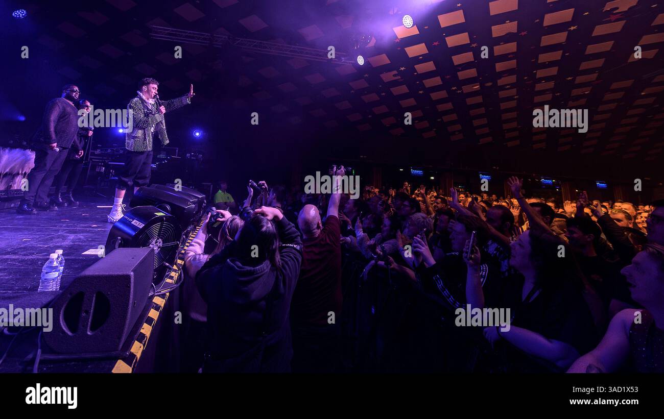 Glasgow, UK. 03rd Apr, 2025. Olly Alexander seen performing live at The ...