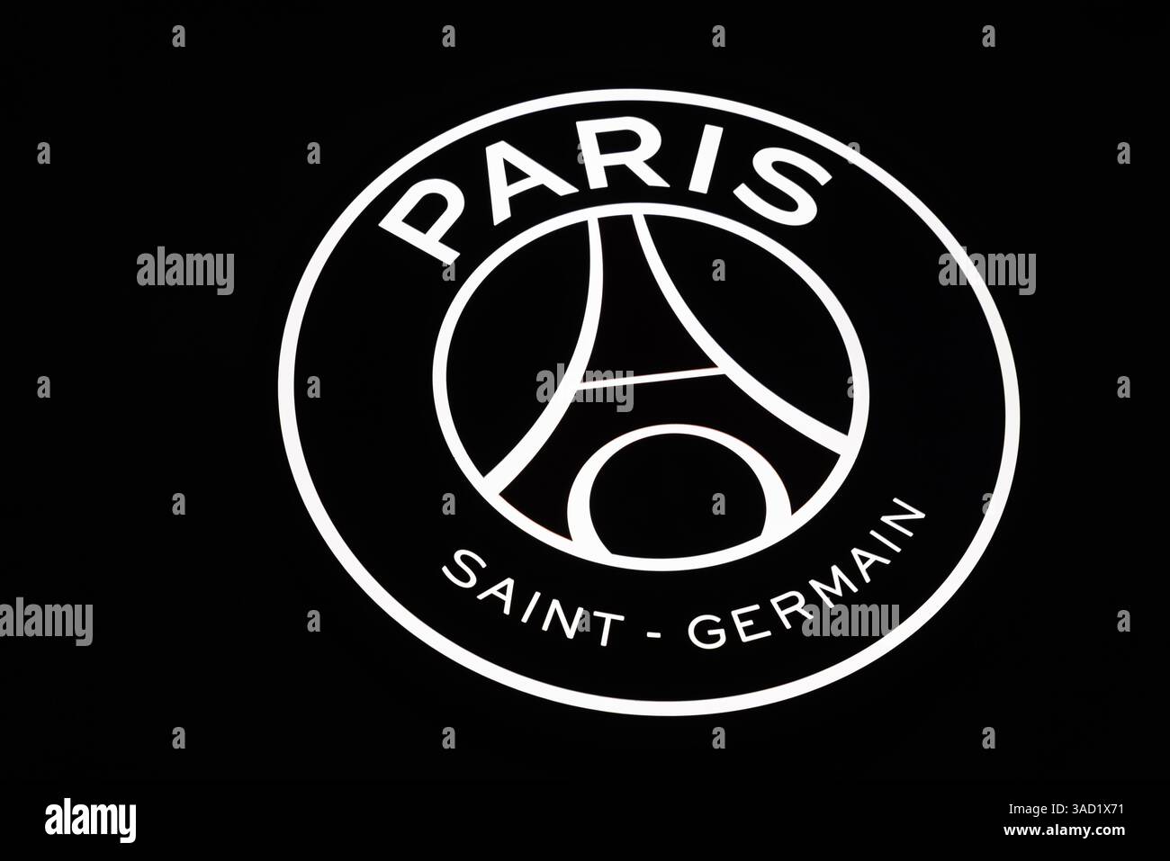 PARIS, FRANCE - 18 February 2025: Logo of the football club PSG. Paris ...