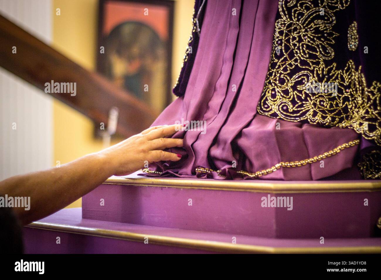 Faithful Catholics Gathered Inside Church, Deeply Engaged in Devout ...